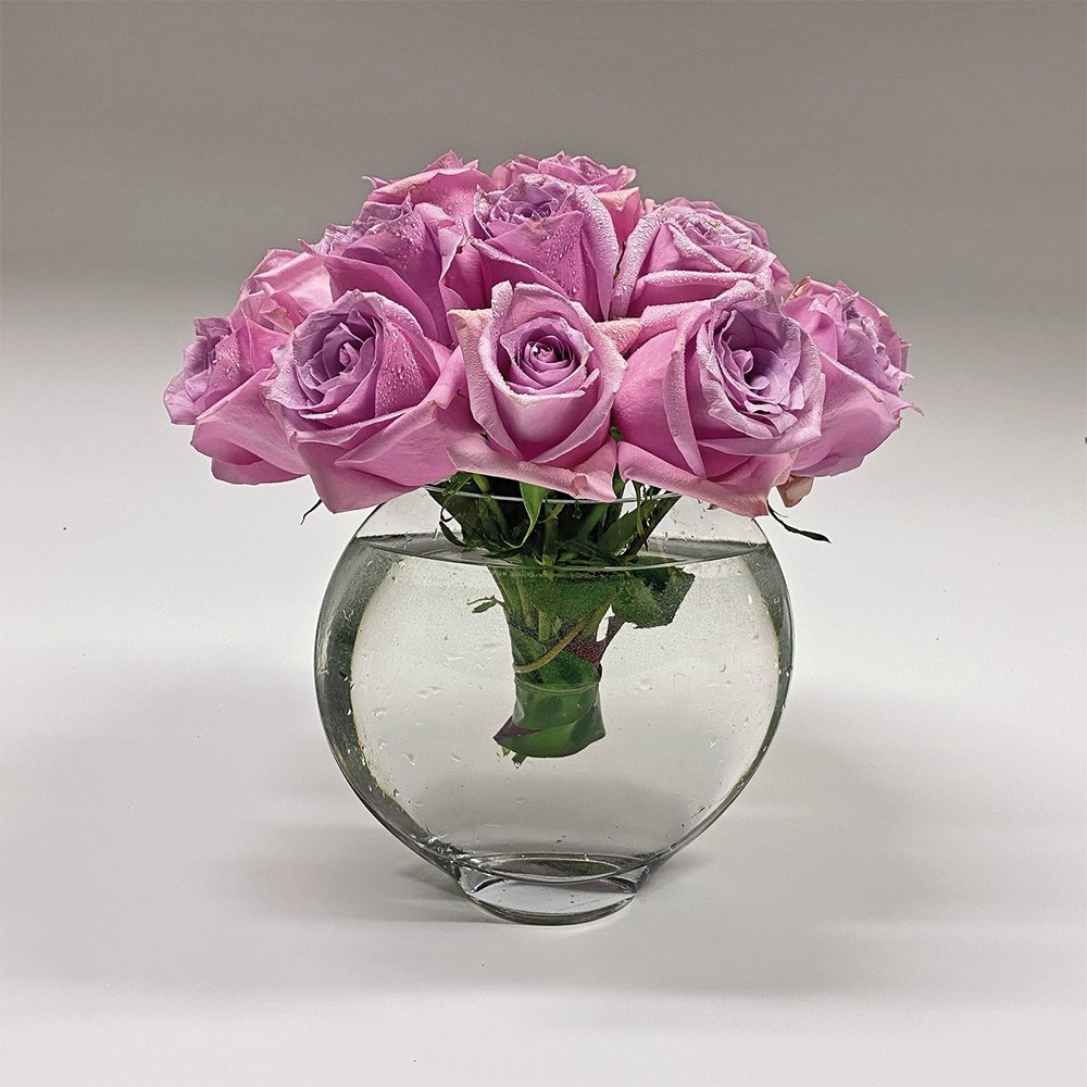 Arrangement - Floating purple roses - Heather Floral | Heather Floral